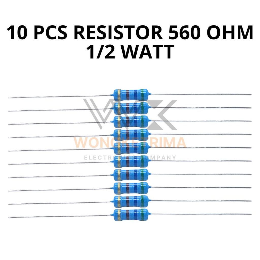 Jual 10 PCS RESISTOR 560 560OHM 1/2 WATT | Shopee Indonesia