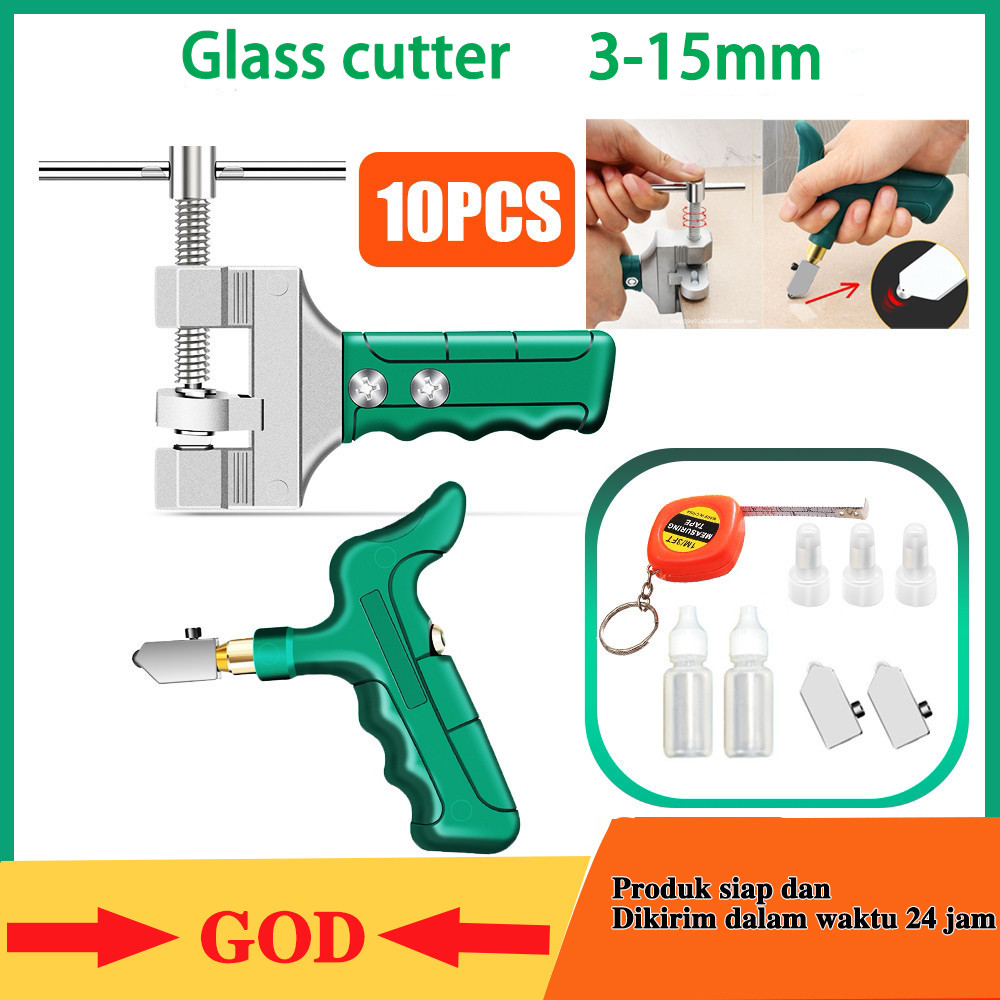 Jual Alat Pemotong Kaca Keramik Pemotong Ubin 10PCS Lass Cutter Manual ...