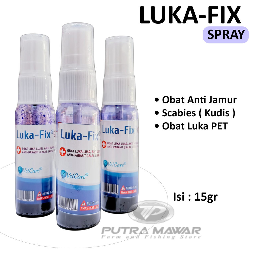 Jual Luka Fix Spray 15ml Obat Semprot Luka-Fix Anti Jamur Parasite ...