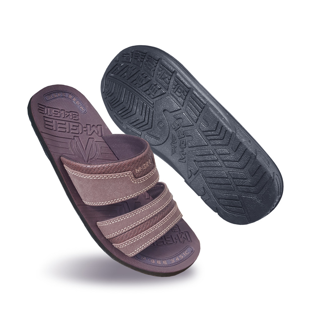 Jual M.Gee Sandal Pria Sendal Casual Mgee Original MG-BARATA Coklat ...