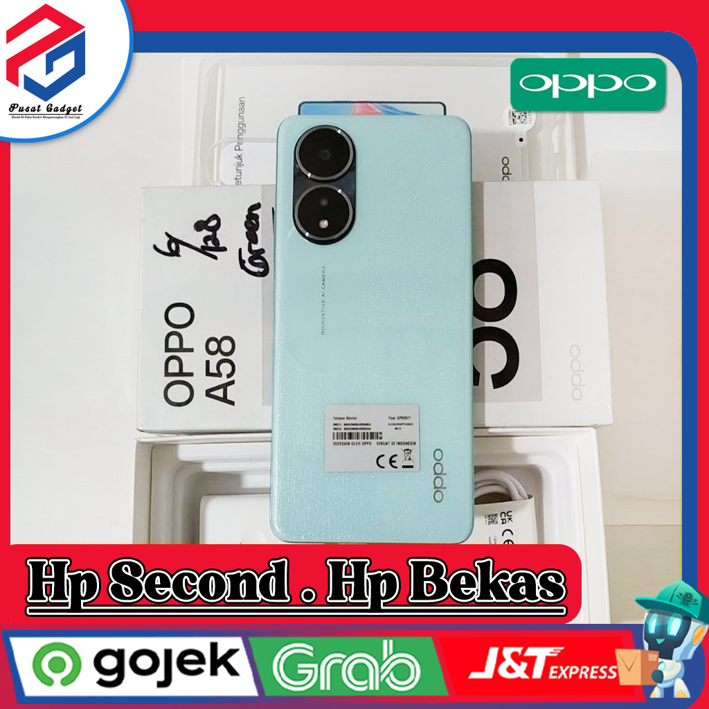 Jual Oppo A58 Ram 6/128GB | Ram 8/128GB Second Grade A | Shopee Indonesia