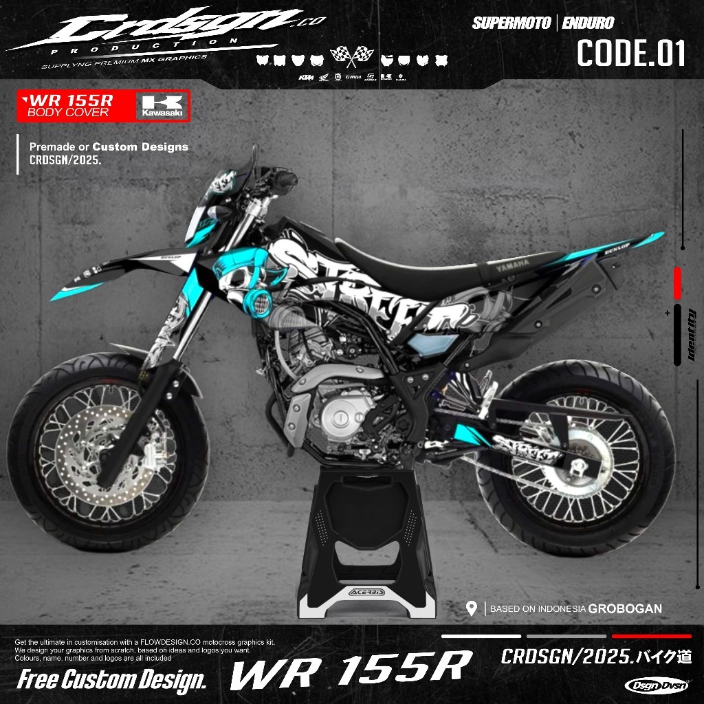 Jual Decal WR 155 R 2025 Full body Supermoto Bebas Custom - Dekal ...