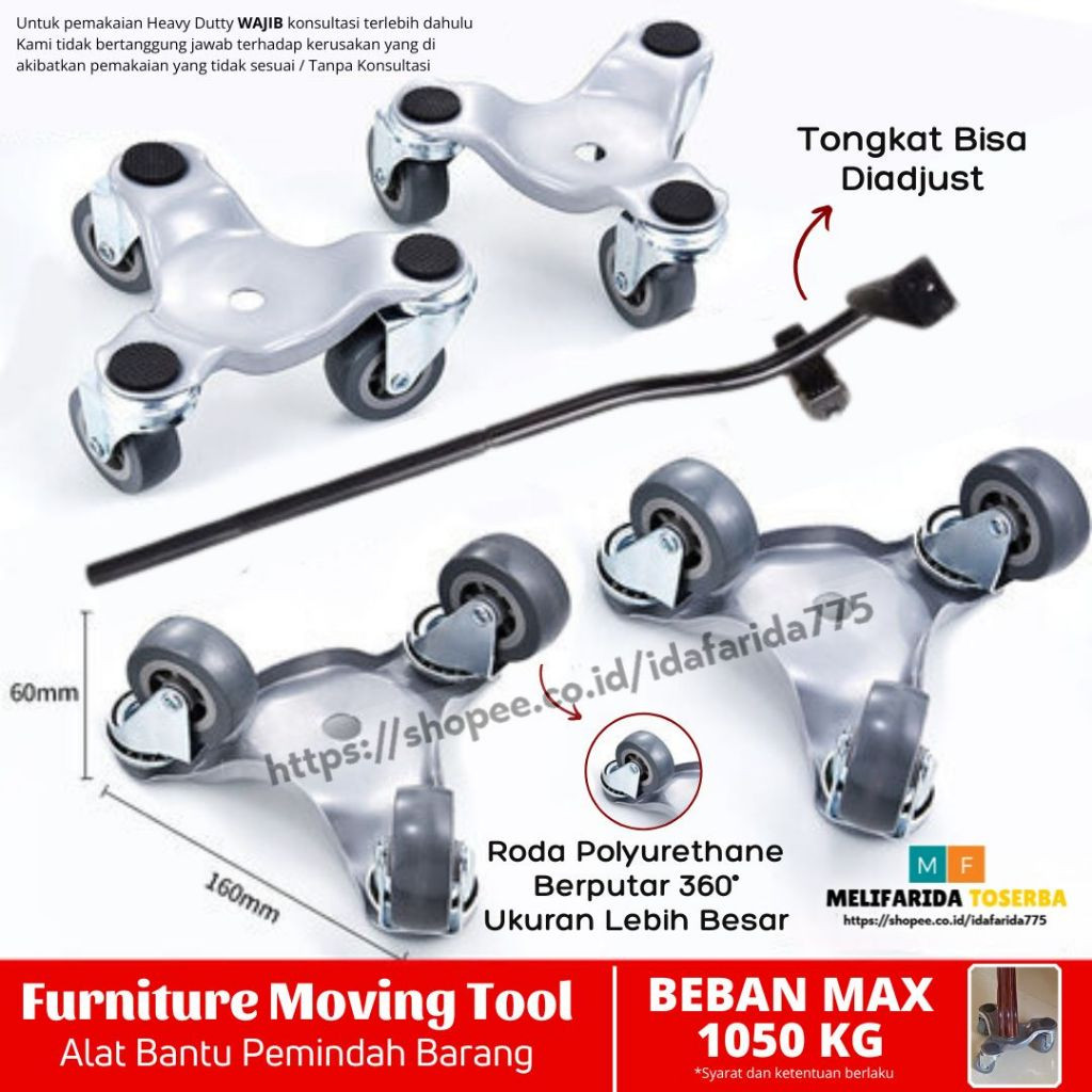 Jual Roda Alat Bantu Angkat Pindah Barang Berat Pengangkut Furniture ...