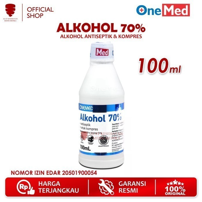 Jual OneMed Alkohol 70% Alcohol Antiseptik P3K Obat Pembersih Luka ...