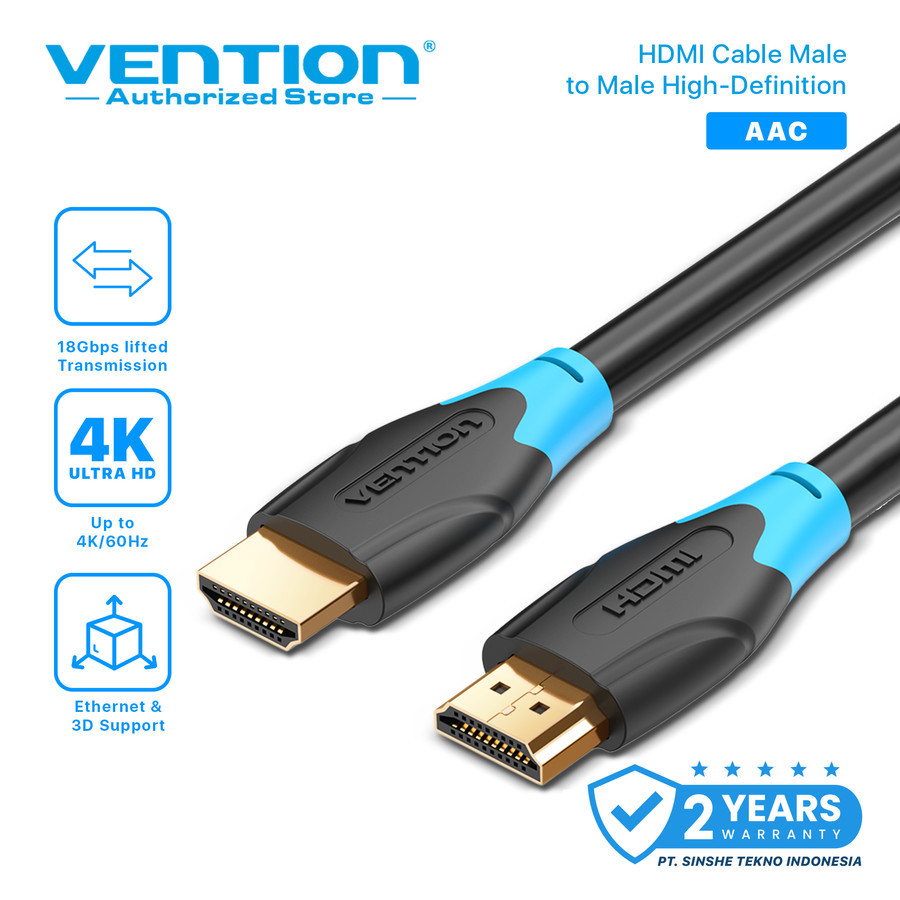 Jual VENTION AAC Kabel Hdmi 4K Uhd 3D High Speed 2M | Shopee Indonesia
