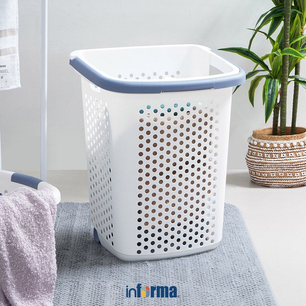 Jual Informa Zola Keranjang Laundry Dengan Handle - Putih Tempat Baju ...