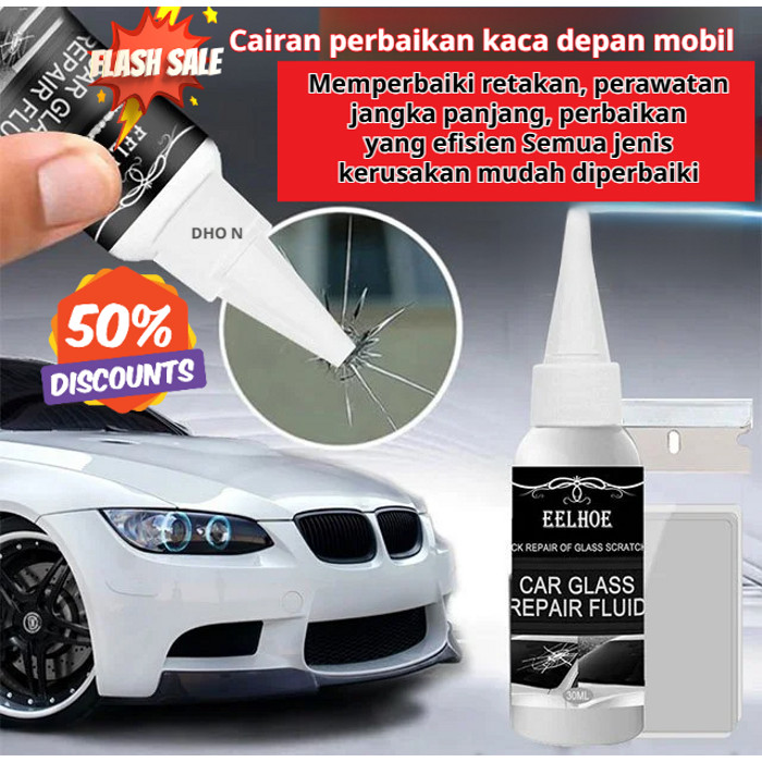 Jual COD 50ml Lem Kaca Mobil Retak EELHOE【50ml+pisau*1pcs+film sembuh ...