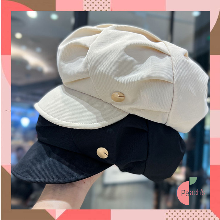 Jual PEACHs - T6597 Topi Baret Aesthetic / Newsboy Cap Model Trendy ...