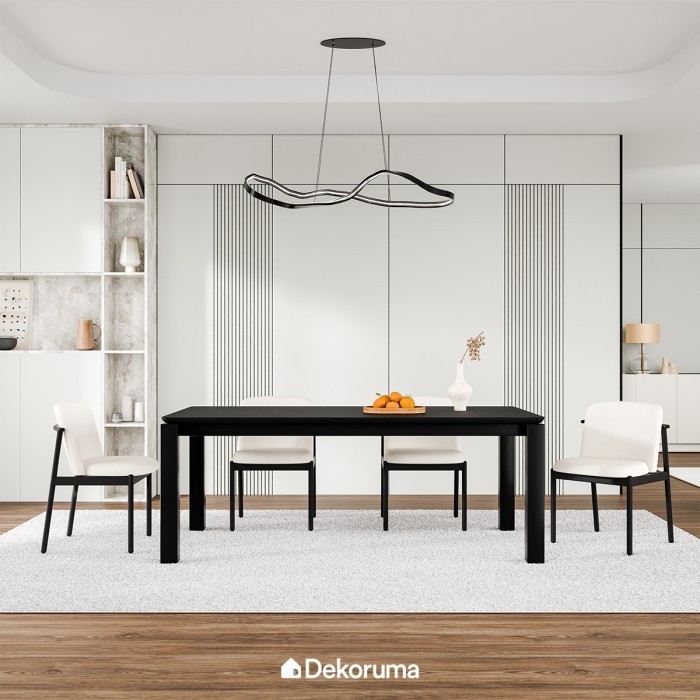 Jual Dekoruma Tenzo ALTO Meja Makan Kayu Modern / Dining Table - Hitam ...
