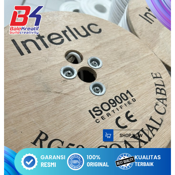 Jual Kabel CCTV Coaxial Interluc Cable RG59+2 Juniper 300m Putih 1 Roll ...