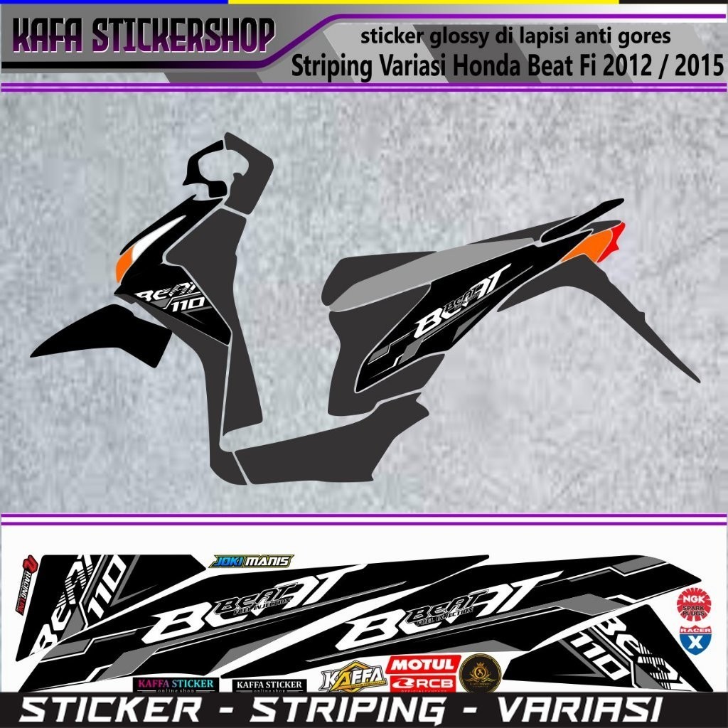 Jual POLET MOTOR Striping Variasi Stiker Beat Fi Lama Motif Simple List ...