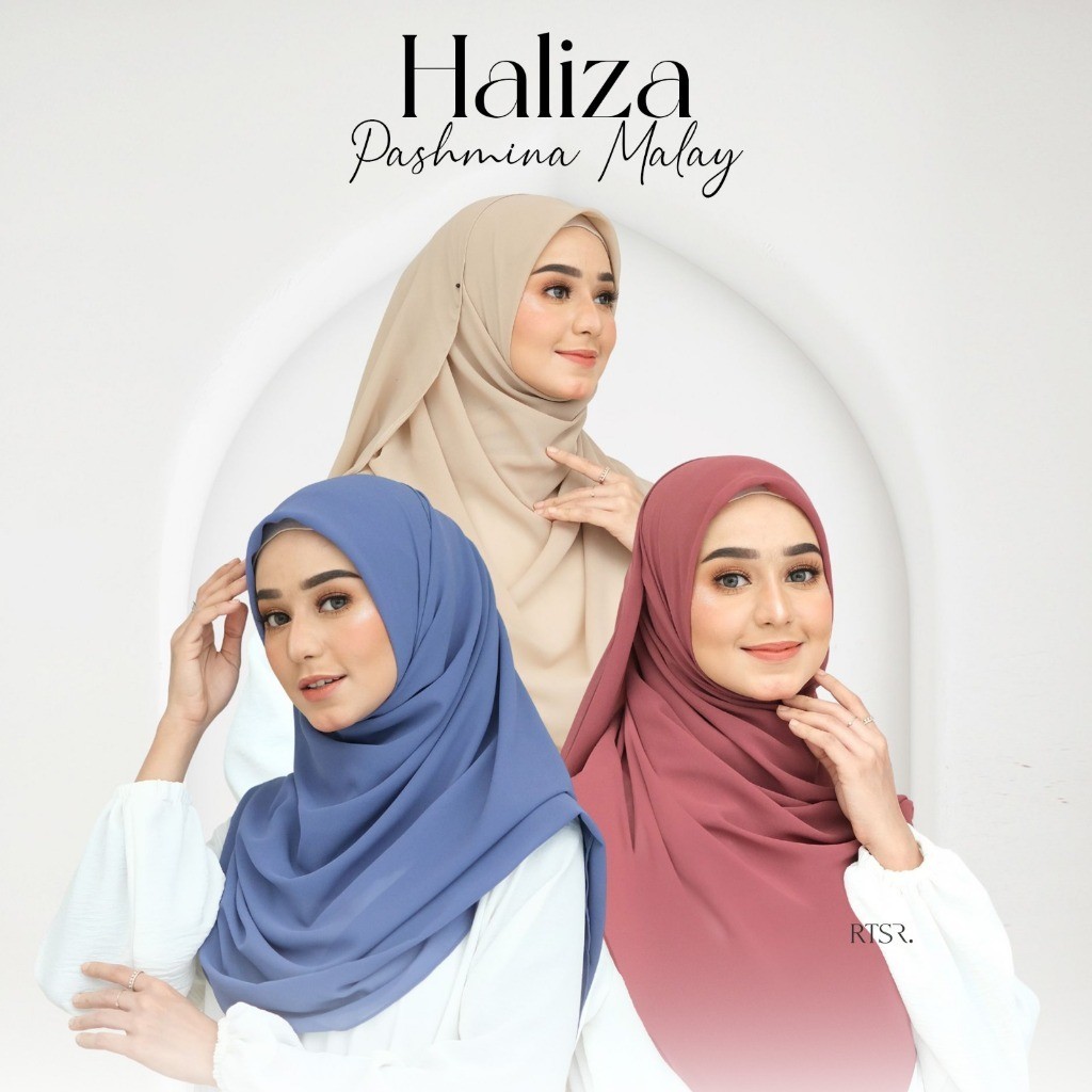 Jual RTSR Haliza Pashmina Malay ceruty babydoll | Shopee Indonesia