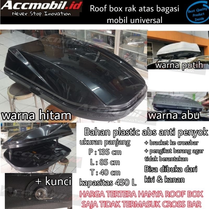 Jual roof box roofbox mobil rak atas bagasi mobil roof rack universal ...