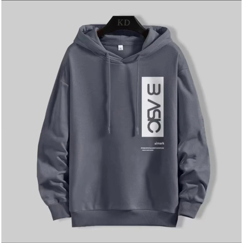 Jual Vallina Outfit - B Asic Sweater Hoodie Pria Matt Fleece Sablon ...