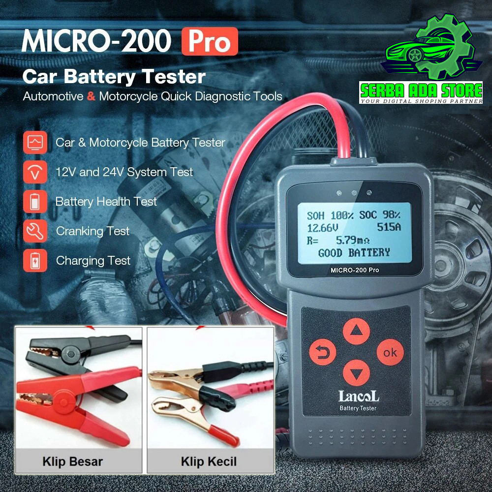 Jual Lancol Micro-200 Pro Alat Test Cek AKI Mobil Motor Battery Tester ...