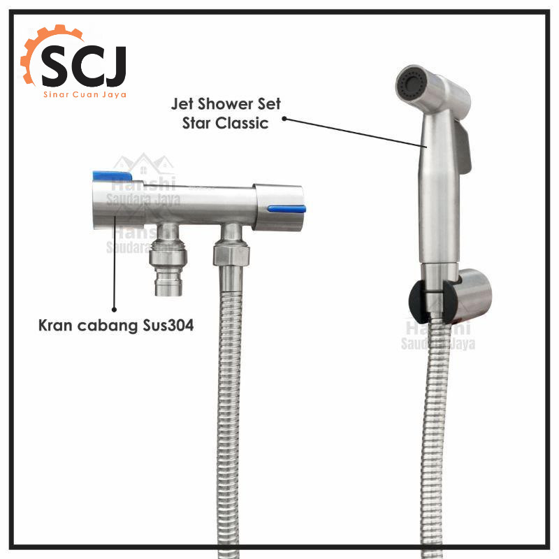 Jual SCJ - Jet Shower 1 Set Sus 304 Kloset Jet Shower Kamar Mandi Semprotan Toilet Duduk Jet ...