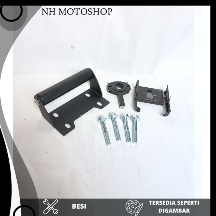 Jual PAKET HOLDER HP BREKET BRACKET GPS HOLDER HP MOTOR CB 150 X CBX ...