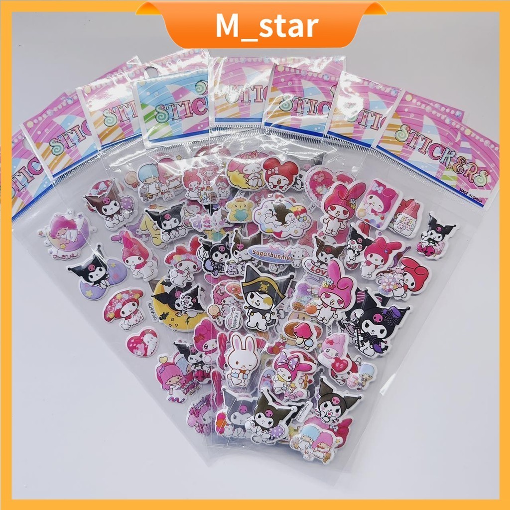 Jual Stiker Timbul Sanrio / Stiker Karakter Saneio Lucu / Stiker Mainan Anak Tempel 3D Lucu ...