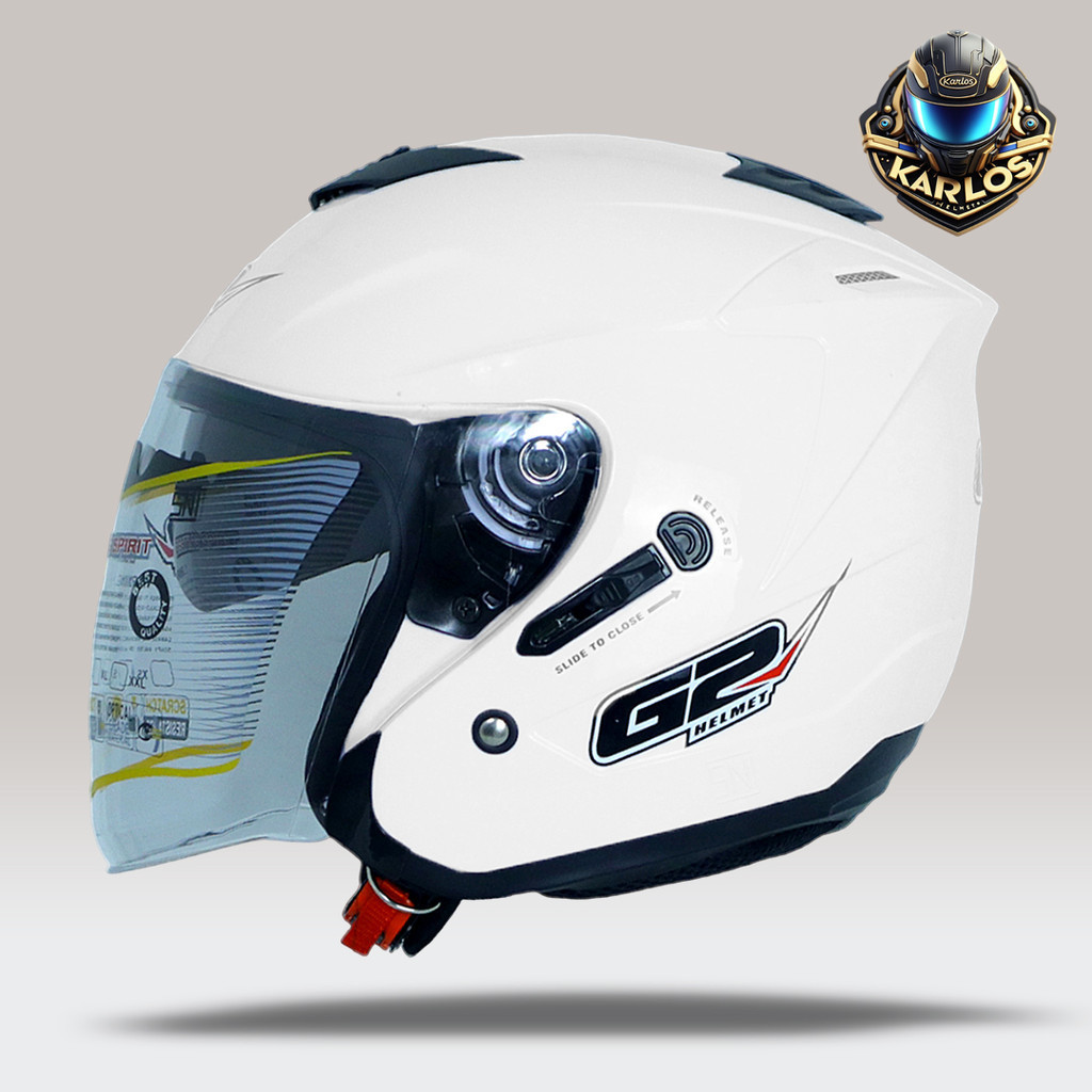 Jual HELM G2 OPTIMAXX SOLID DOUBLE VISOR STANDART SNI | Shopee Indonesia