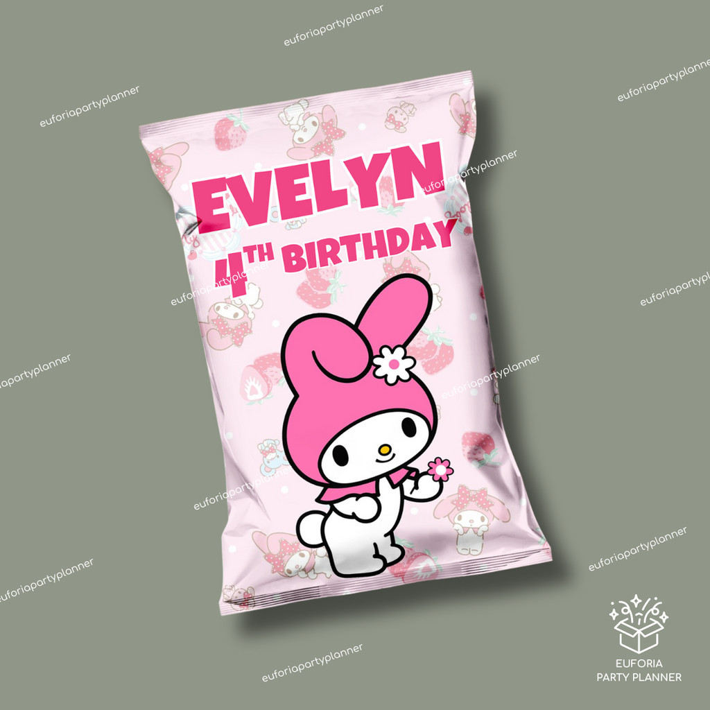 Jual [Mini My Melody] Snack Pouch Birthday Ulang Tahun Custom Tema Free ...