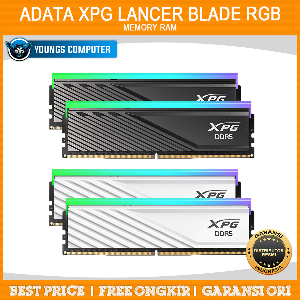 Jual RAM ADATA XPG LANCER BLADE RGB 32GB KIT 6400MHz DDR5 (Grey/White ...