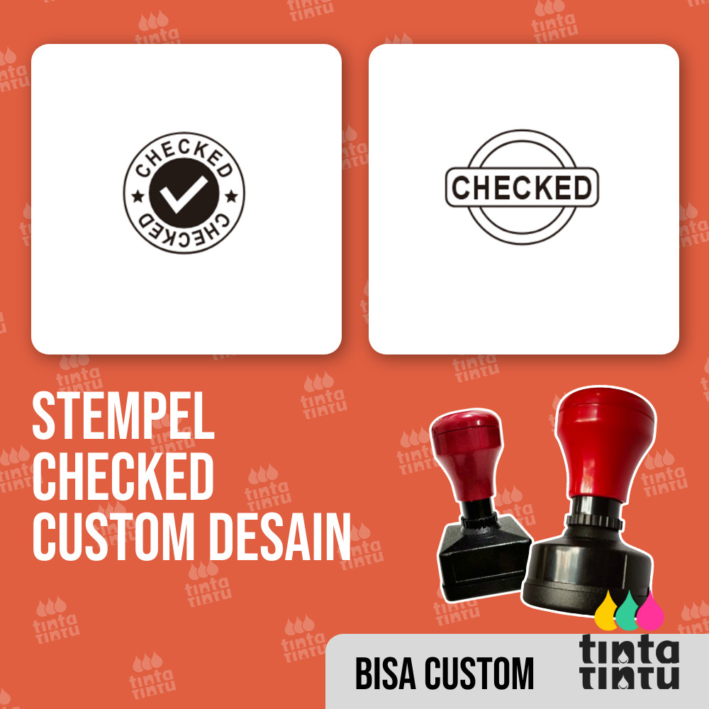 Jual Stempel Checked Custom Desain | Shopee Indonesia