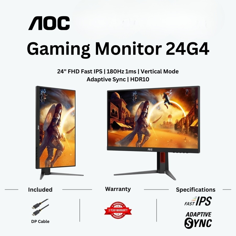 Jual Monitor LED AOC 24G4 Gaming - Full HD 180Hz 24" Inch | Shopee ...