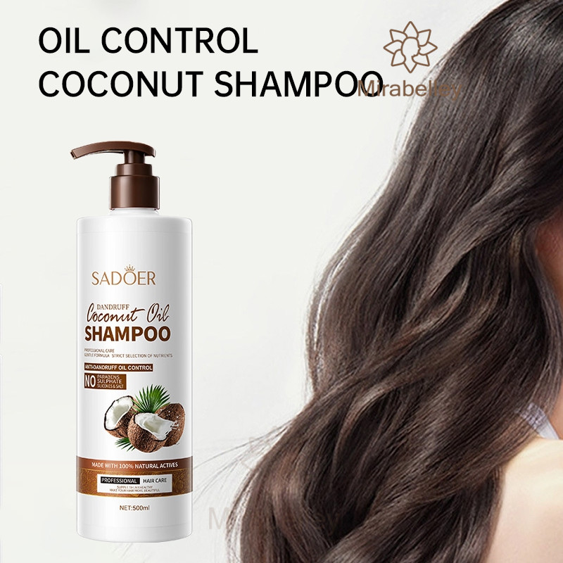 Jual COD⚡ SADOER 500ml Coconut Oil Shampoo Anti Ketombe dan Rontok Psoriasis Kulit Kepala Shampo ...