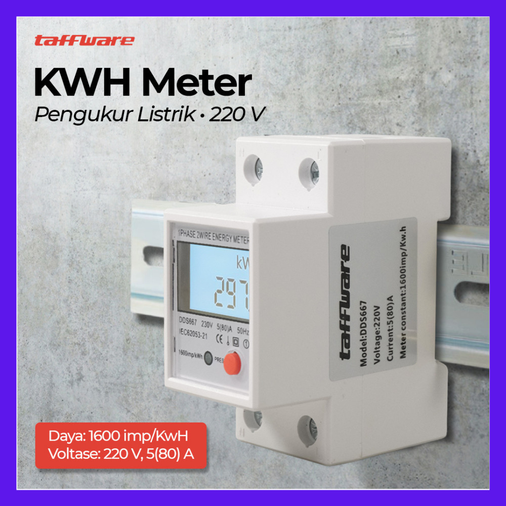 Jual KWH Alat Pengukur Listrik Watt/Volt/kWh Meter Layar LCD Dengan Bahan Tahan Api 220V 80A ...