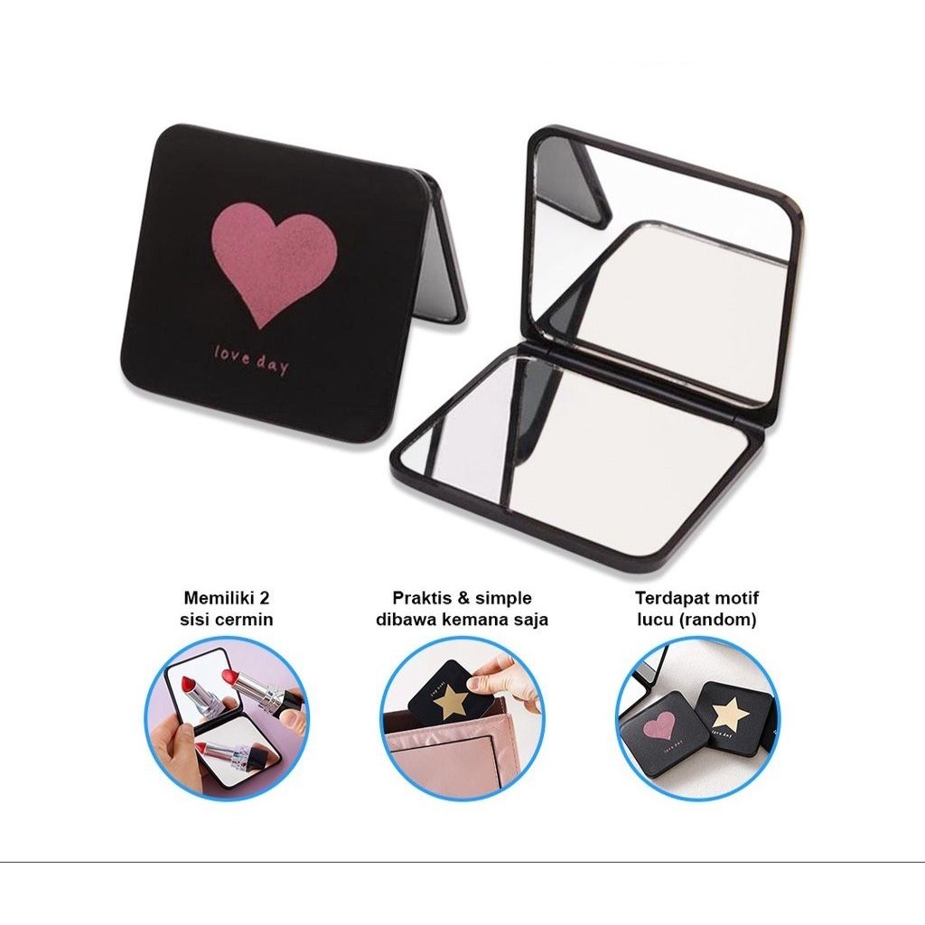 Jual Toko1234. Cermin Lipat Mini Tipis Travel Kaca Rias Makeup 2 Sisi ...