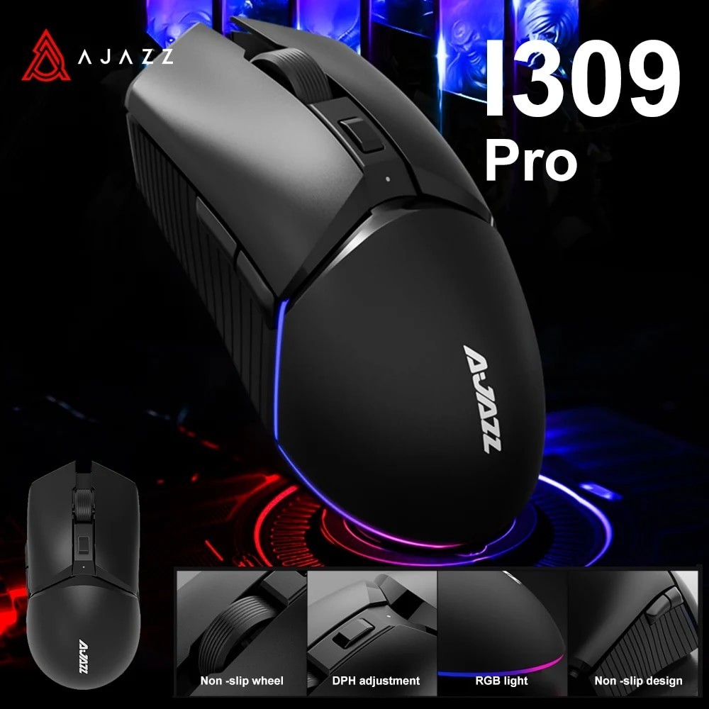 Jual AJAZZ I309Pro Wireless USB Wired Gaming Mouse 2.4G RGB Mouse 16000 ...