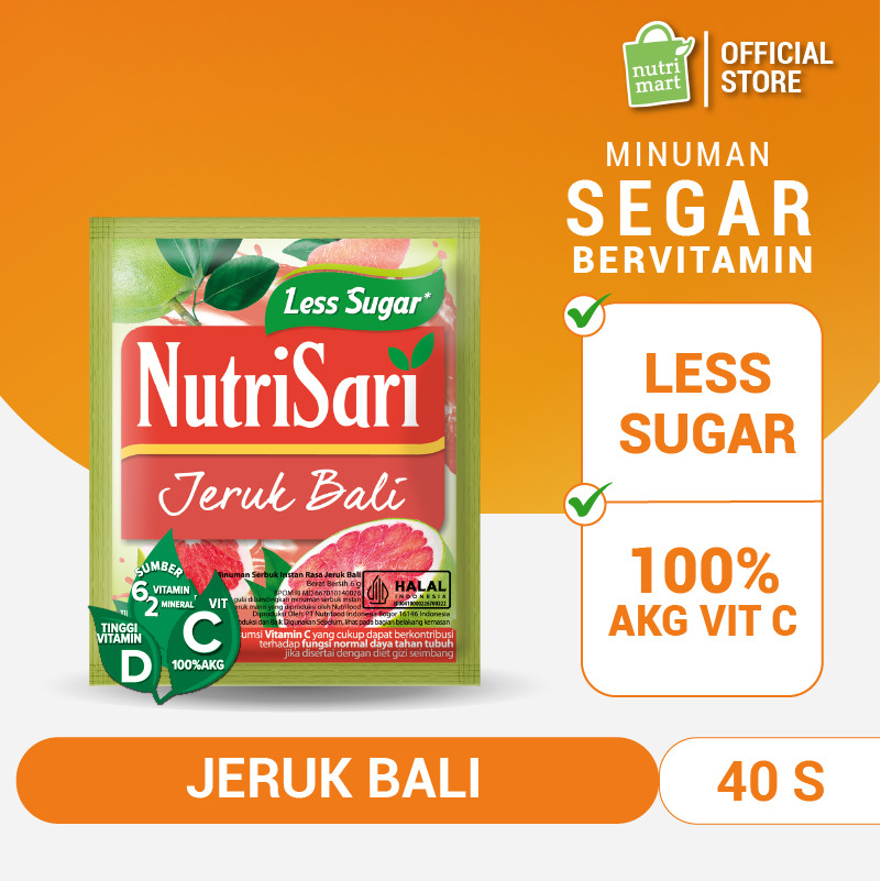 Jual NutriSari Less Sugar Jeruk Bali 40 Sachet - Tinggi Vitamin C ...