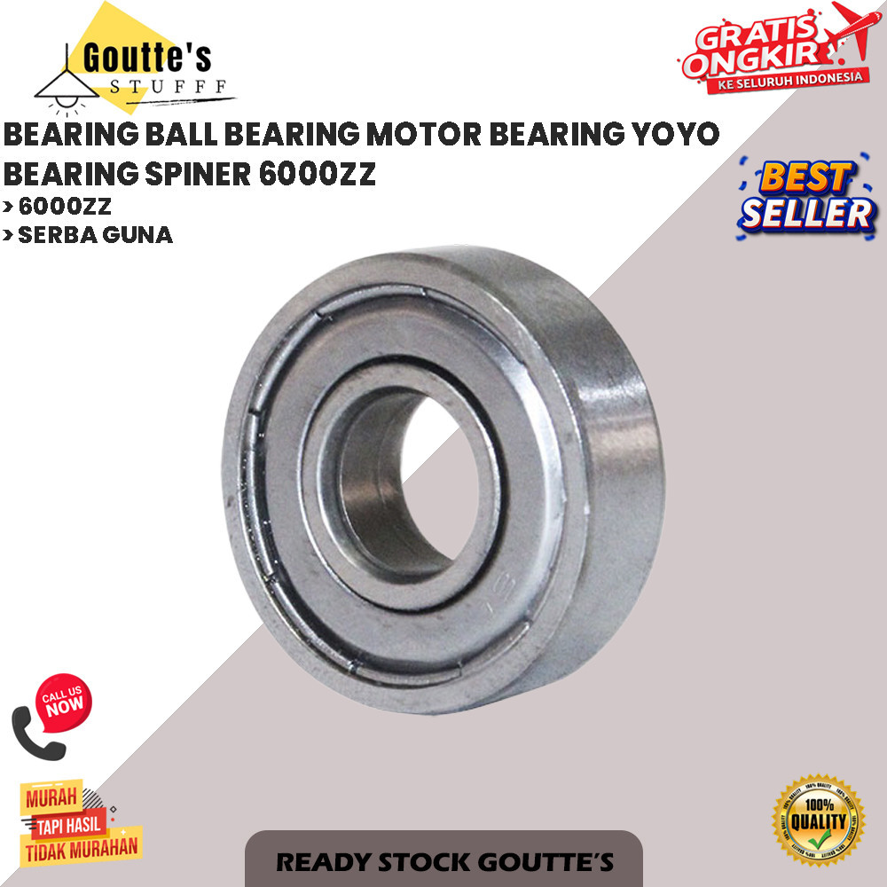 Jual BEARING BALL BEARING MOTOR BEARING YOYO BEARING SPINER 6000ZZ ABC ...