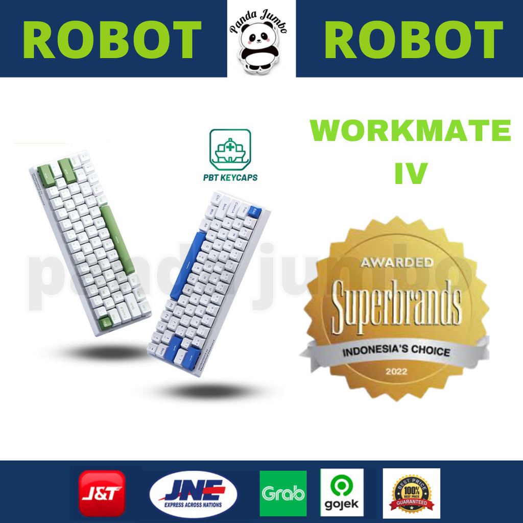 Jual ROBOT WORKMATE IV Keyboard Gaming 94 Keys PBT Keycaps Mechanical ...