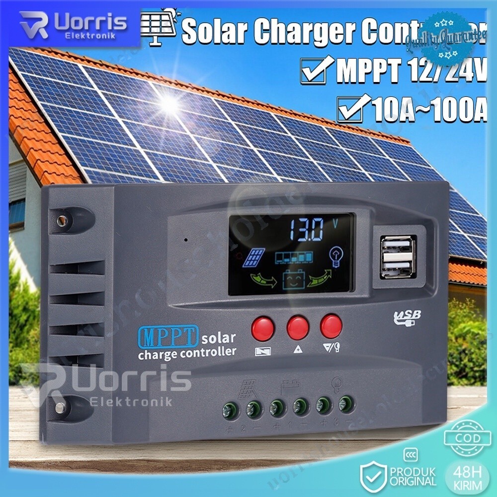 Jual Solar Charge Controller LCD LED Display Solar Automatic Identify ...