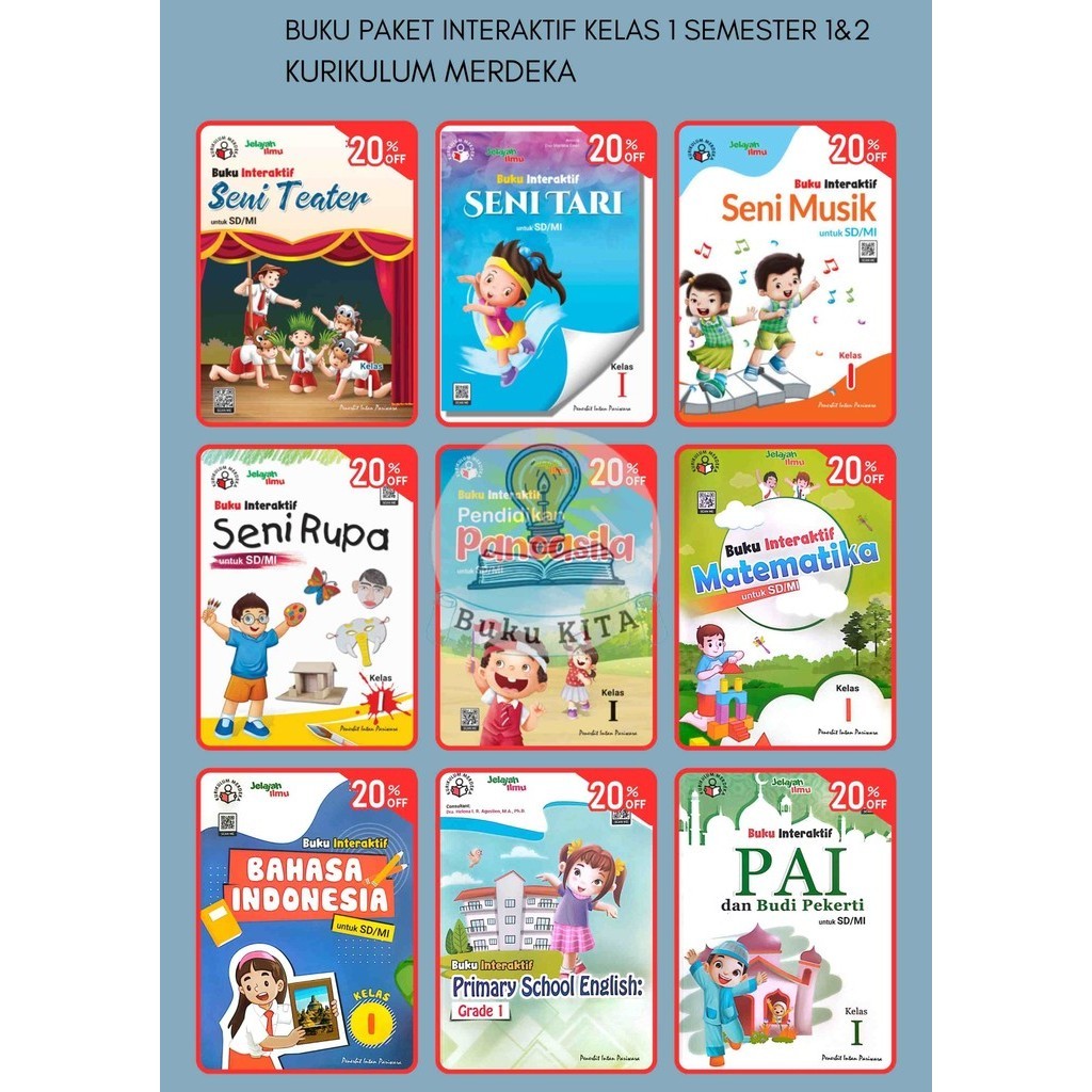 Jual Buku Interaktif SD Kelas 1 Semester 1&2 Kurikulum Merdeka Intan pariwara Tahun 2024 ...
