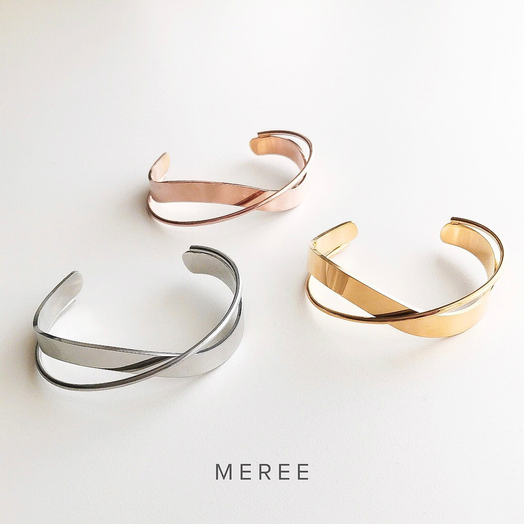 Jual Meree Quinn Cross Bangle Stainless Steel Gelang Wanita Tahan Karat ...