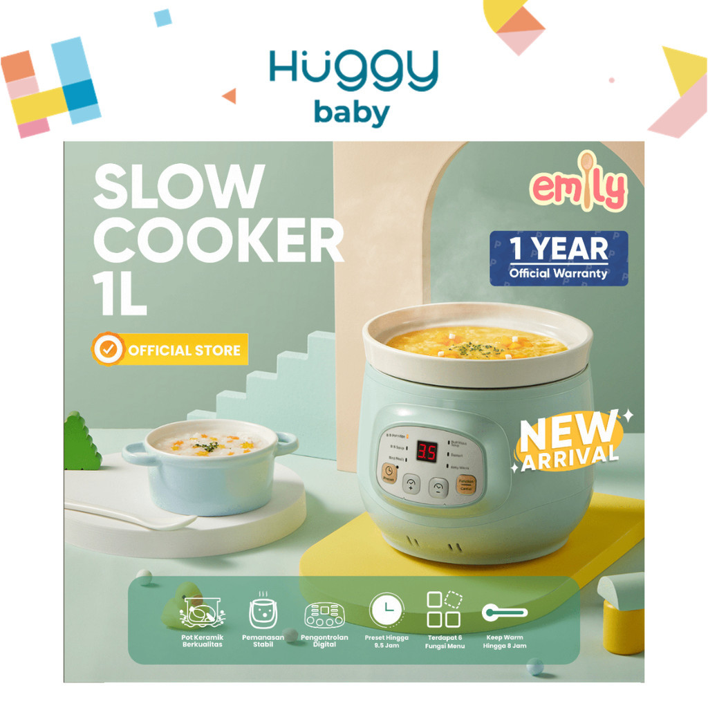 Jual EMILY ESC-38007 Slow Cooker 1L | Alat Memasak MPASI | Shopee Indonesia