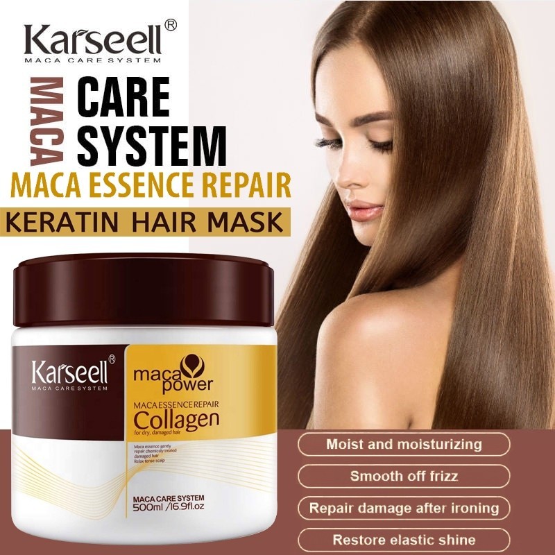 Jual KARSEELL Collagen Hair Mask 500ml Hair Masker Keratin Treatment ...