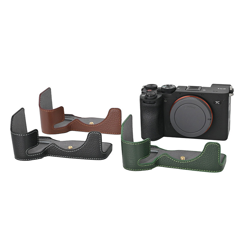 Jual Genuine Real Leather Half Case for Sony A7C2/A7C Mark II Camera ...
