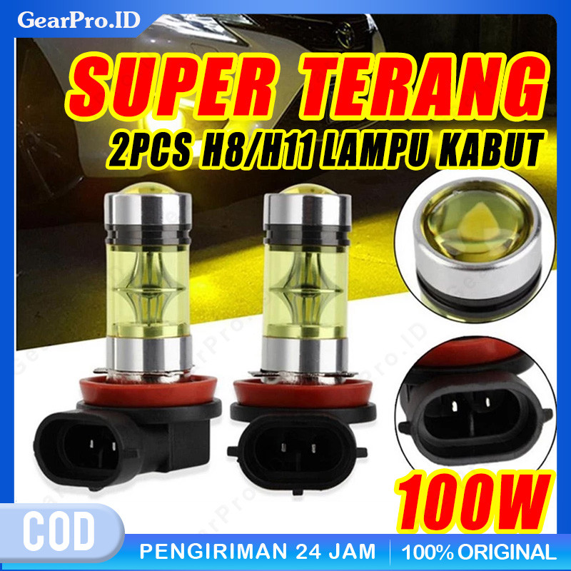 Jual 2pcs Mobil Led Lampu Kabut Led H11 H8 4300K 100W 1500LM Super ...