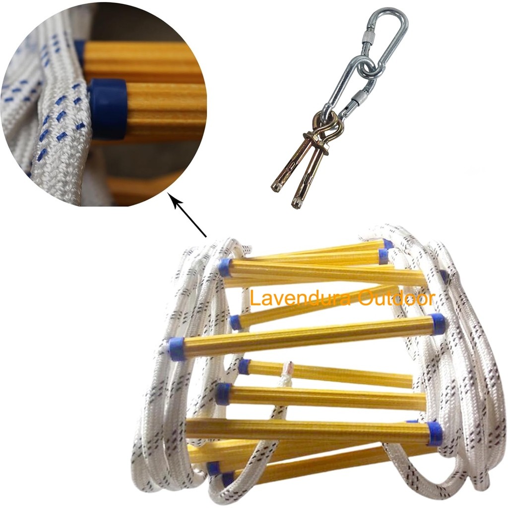 Jual Tangga Tali Gantung Darurat Fire Escape Ladder 5M Tali outbound ...