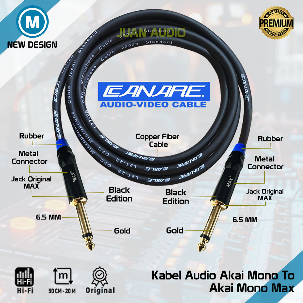 Jual Kabel Gitar / Kabel Audio Jumper Jack Akai Mono 6.5 mm MAX ...