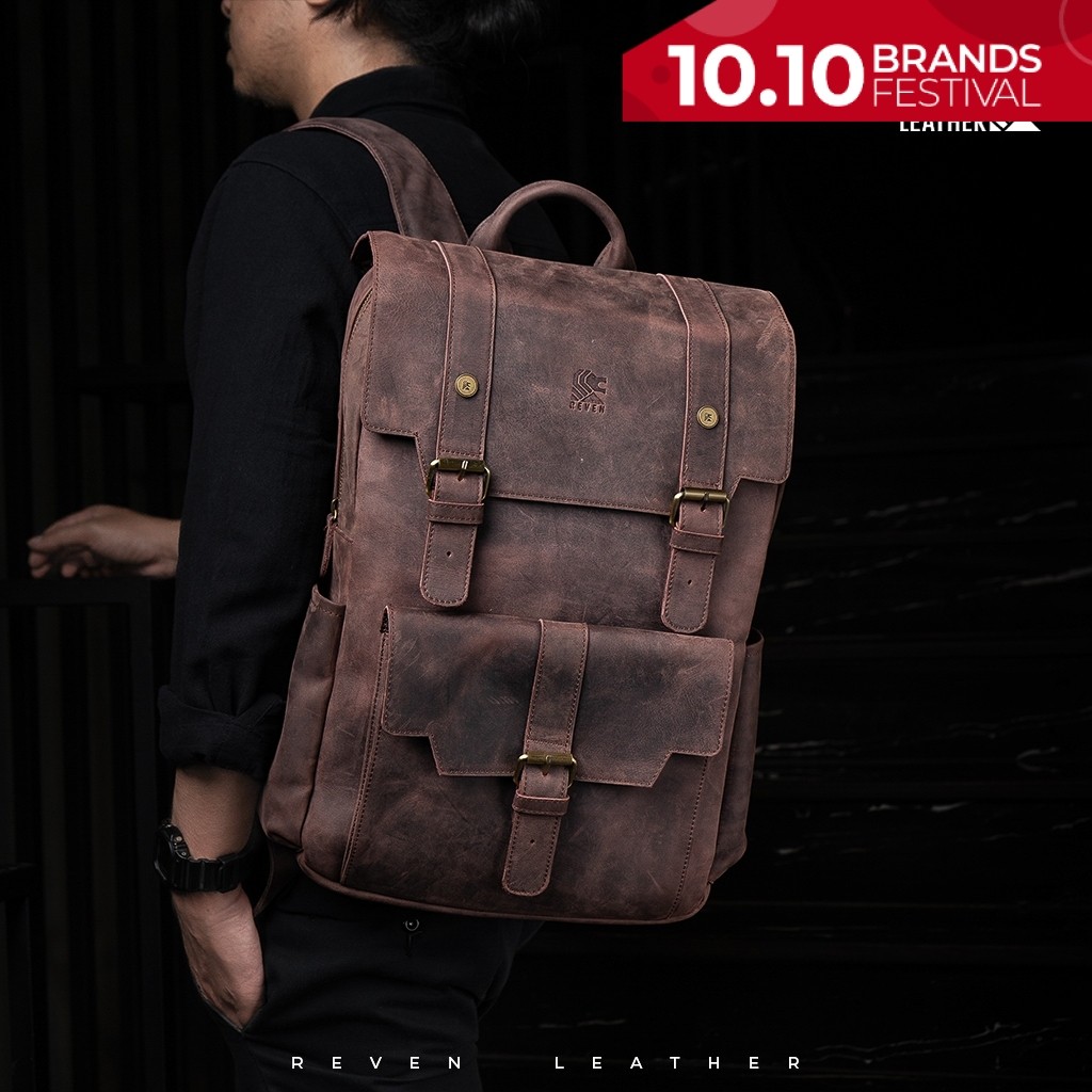 Jual Tas Laptop Ransel Pria Kulit Sapi Asli Harrier Luggage Backpack ...