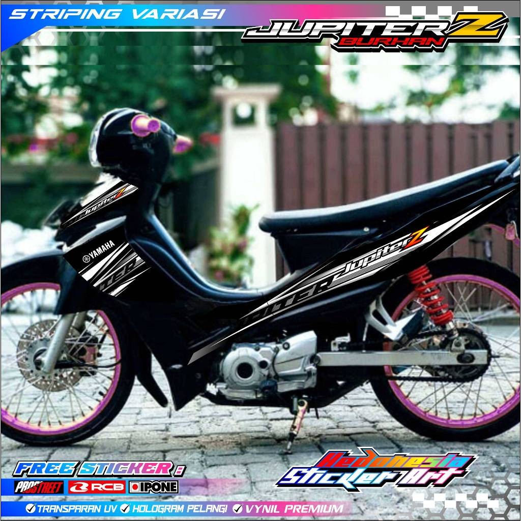 Jual Sticker Striping Jupiter Z Burhan / Sticker List Variasi Motor ...