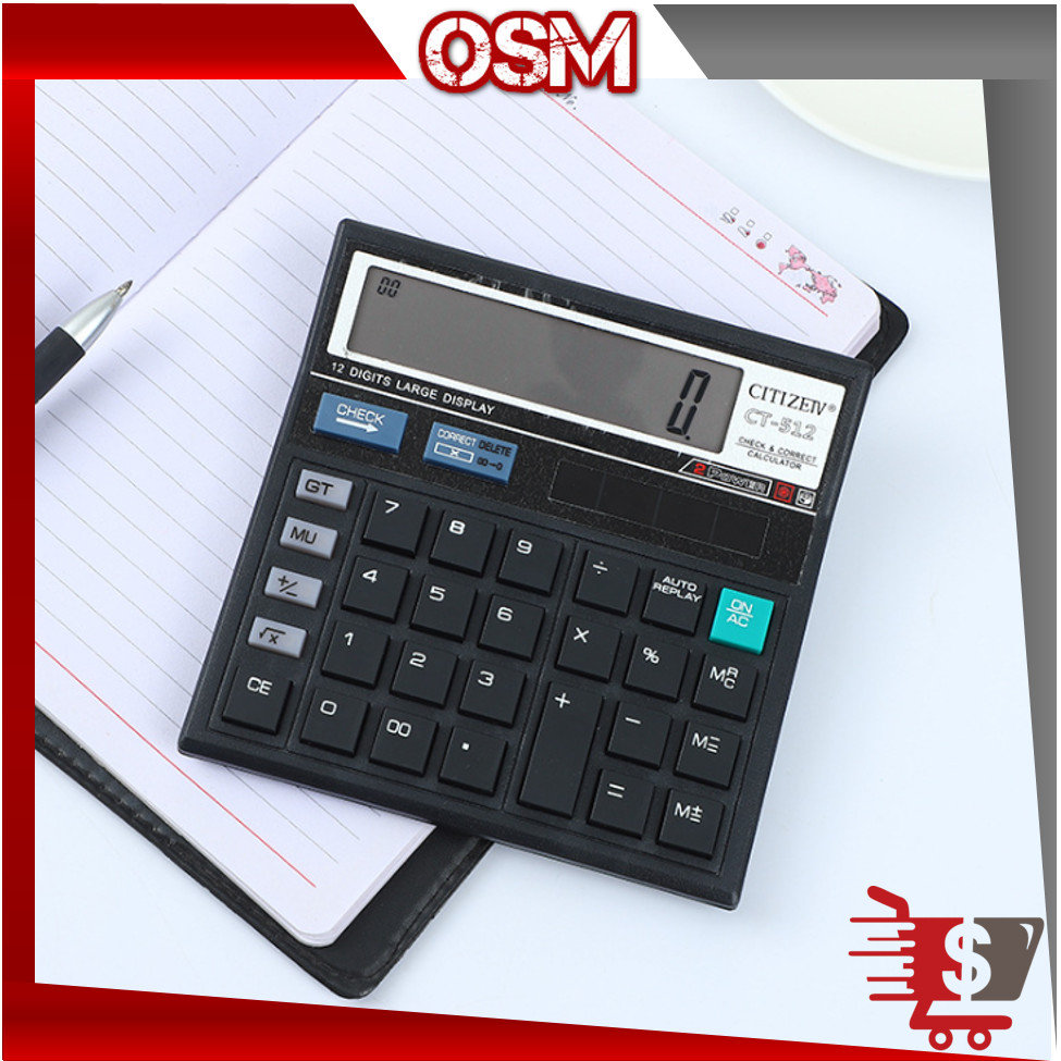 Jual Online Shopping Mall - 6551 Kalkulator CT-512 12 Digit / 12 Digits ...