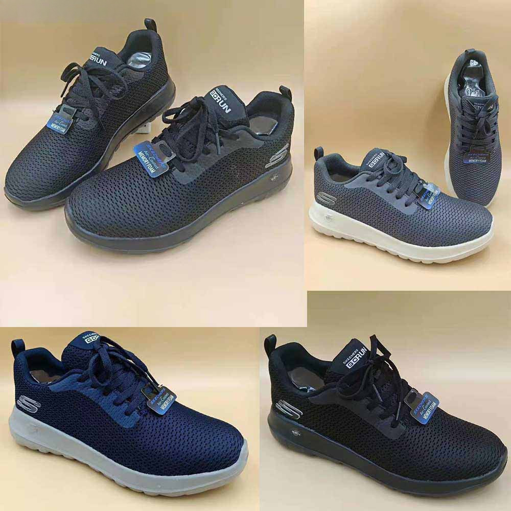 Jual Sepatu casual skecheris pria hitam sepatu slip on cowok rajut pria ...