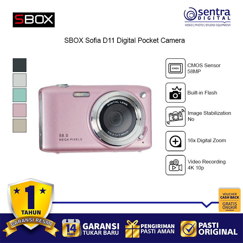 Jual SBOX Sofia D11 Digital 4K Pocket Camera | Shopee Indonesia