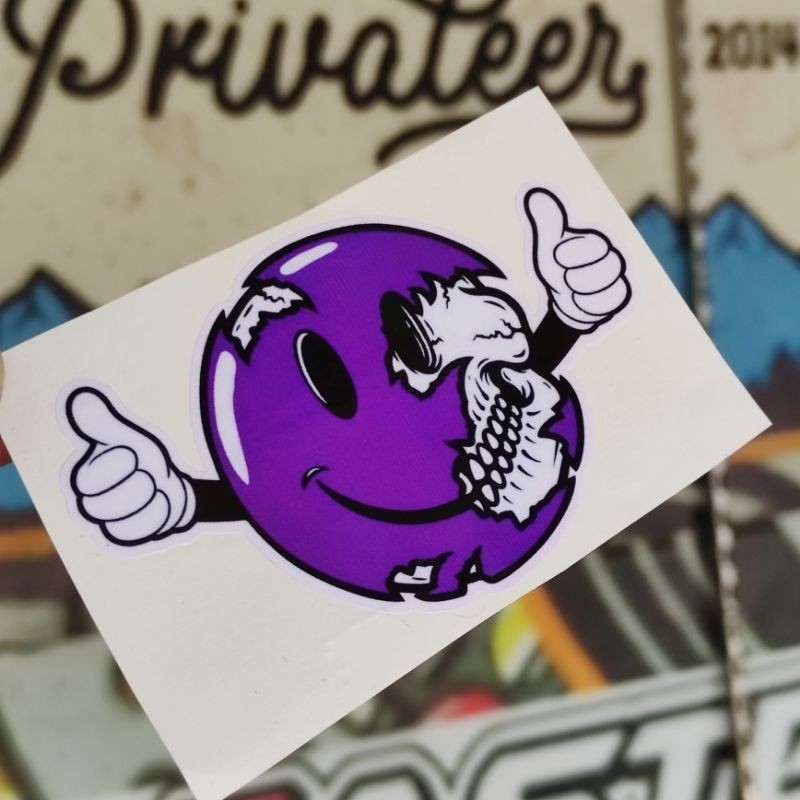 Jual Sticker Printing Jempol Emoji Ungu | Shopee Indonesia