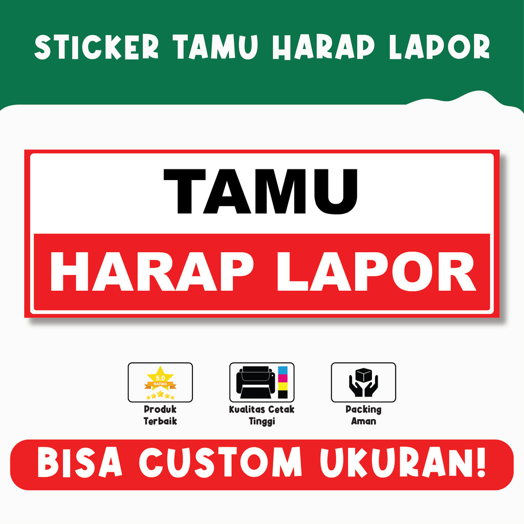 Jual Sticker Tamu Harap Wajib Lapor di Pos Security – Penanda Keamanan ...